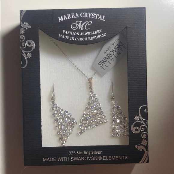 Swarovski | Jewelry | Nwt Swarovski Marea Crystal Necklace Earrings ...
